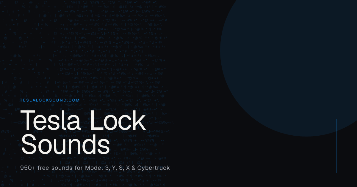 Tesla Lock Sounds — Best Picks, Free Downloads & Install Guide (2026)
