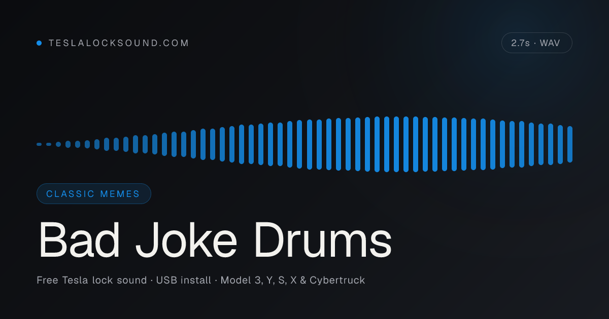 Bad Joke Drums — Tesla Lock Sound (Free WAV Download)
