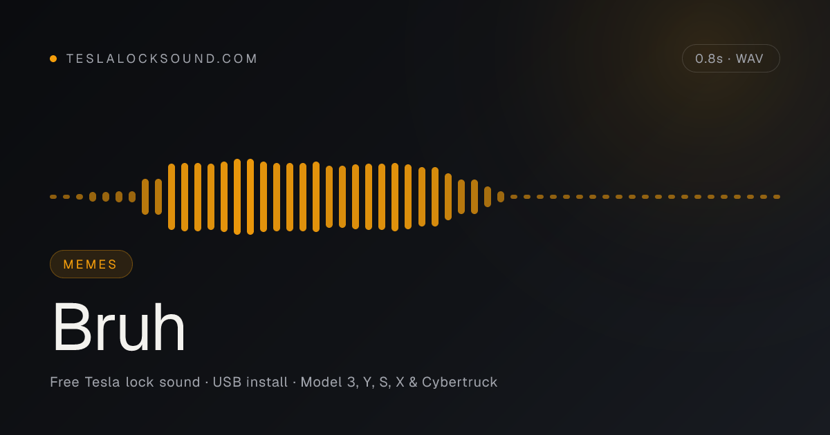 Bruh — Tesla Lock Sound (Free WAV Download)