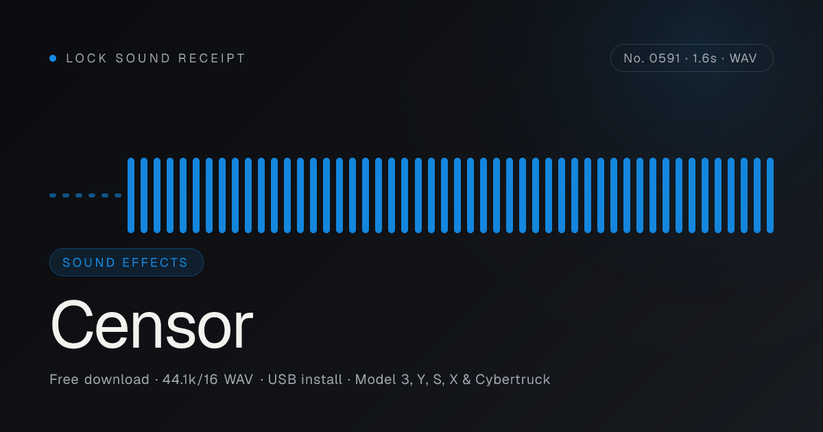 Censor — Tesla Lock Sound (Free WAV Download)