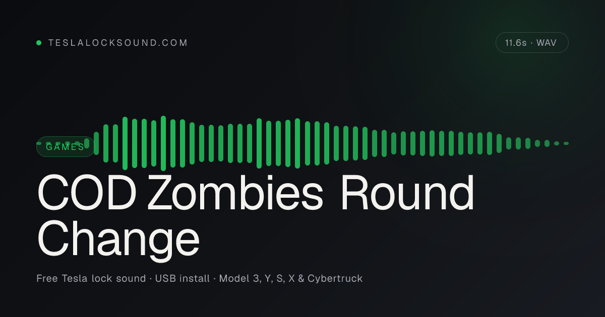 COD Zombies Round Change — Tesla Lock Sound (Free WAV Download)