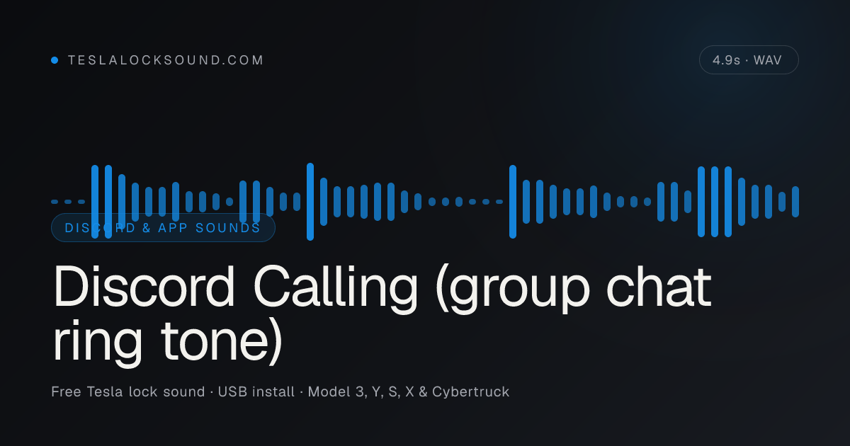 Discord Calling (group chat ring tone) — Tesla Lock Sound (Free WAV ...