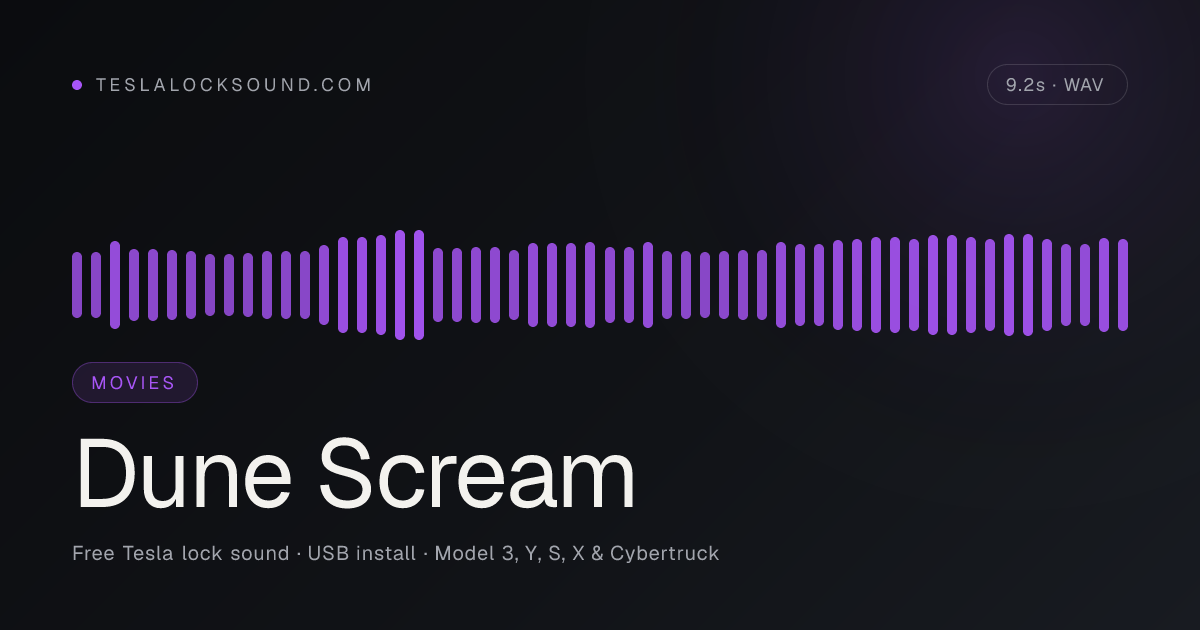 Dune Scream — Tesla Lock Sound (Free WAV Download)
