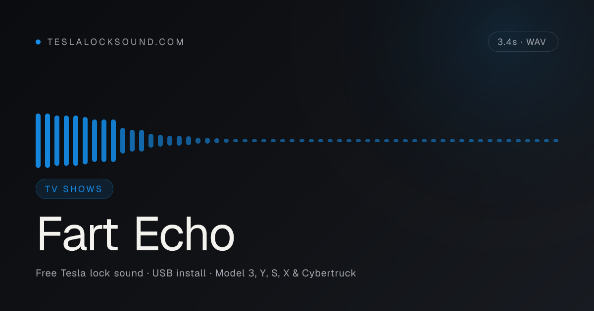 Fart Echo — Tesla Lock Sound (Free WAV Download)