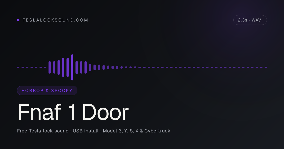 Fnaf 1 Door — Tesla Lock Sound (Free WAV Download)