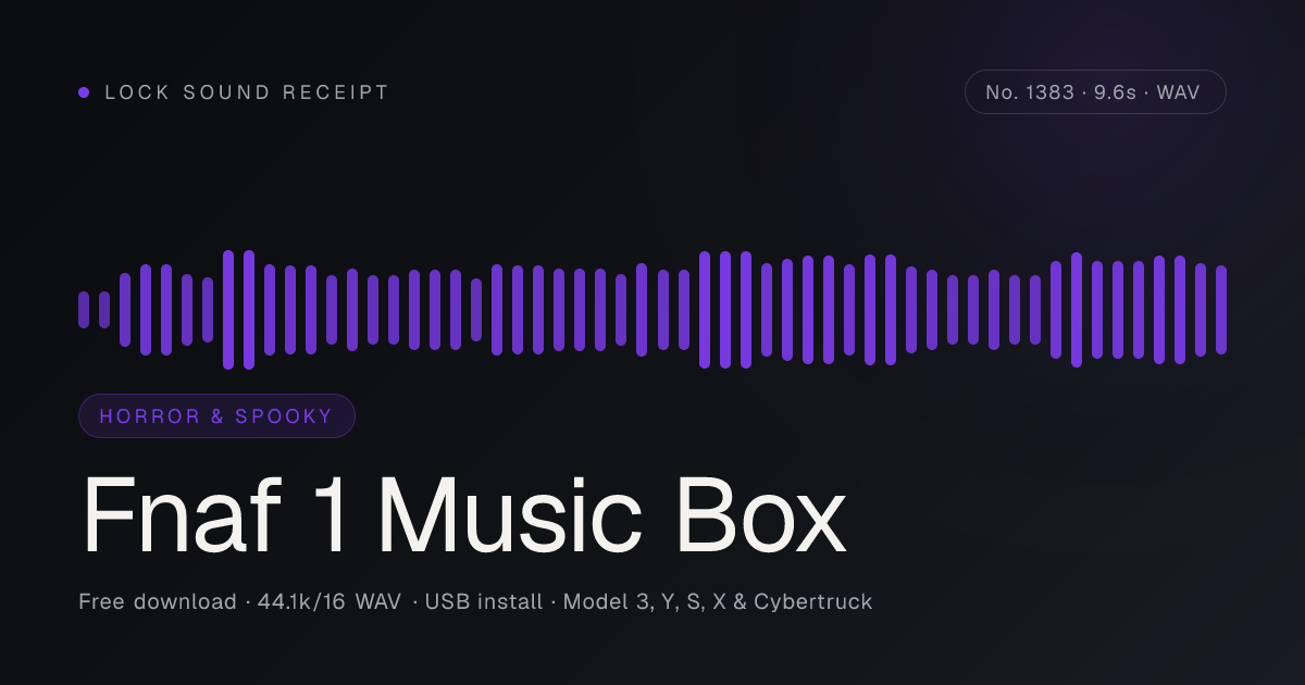 Fnaf 1 Music Box — Tesla Lock Sound (Free WAV Download)
