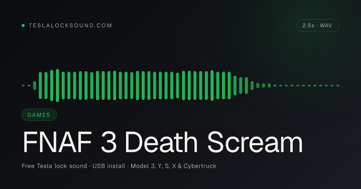 FNAF 3 Death Scream — Tesla Lock Sound (Free WAV Download)
