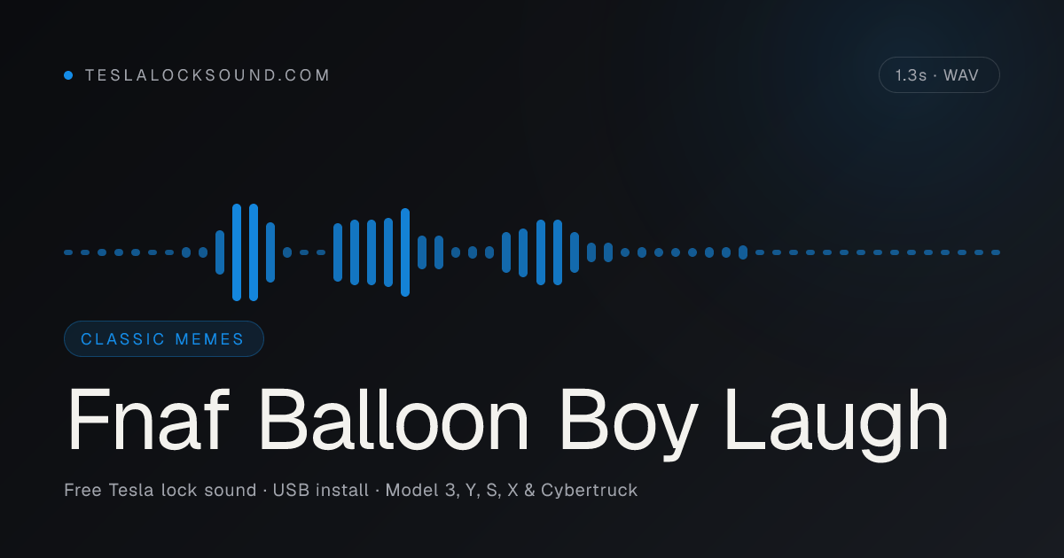 Fnaf Balloon Boy Laugh — Tesla Lock Sound (Free WAV Download)