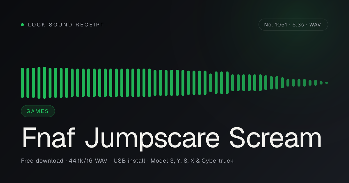 Fnaf Jumpscare Scream — Tesla Lock Sound (Free WAV Download)