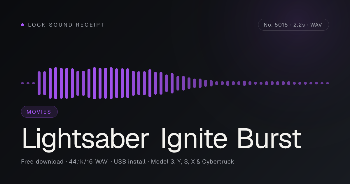 Lightsaber Ignite Burst — Tesla Lock Sound (Free WAV Download)