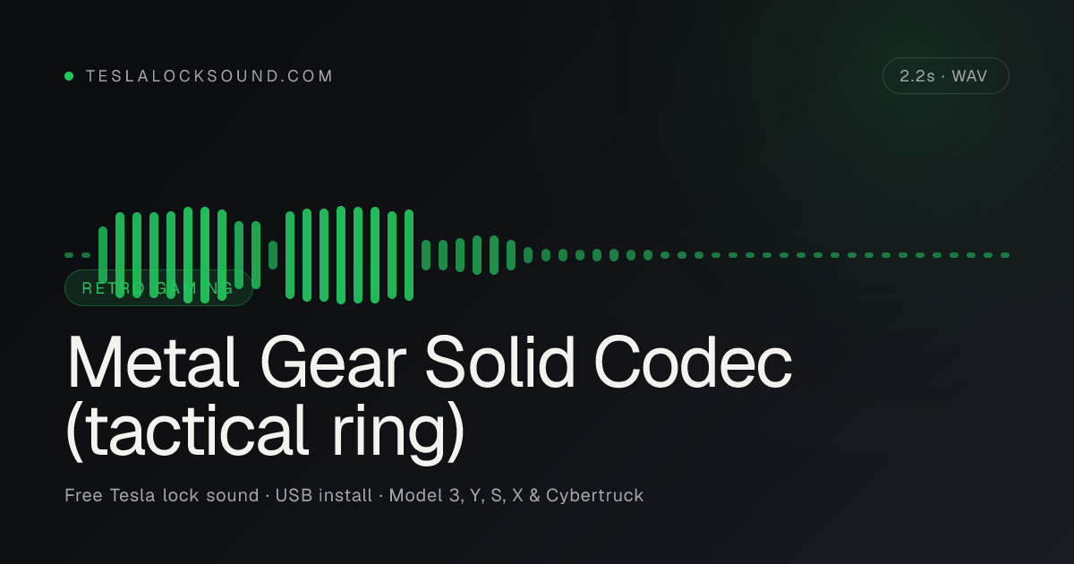Metal Gear Solid Codec (tactical ring) — Tesla Lock Sound (Free WAV ...