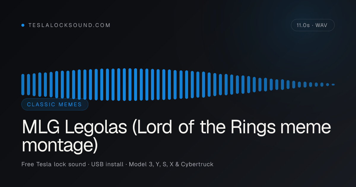 MLG Legolas (Lord of the Rings meme montage) — Tesla Lock Sound (Free ...