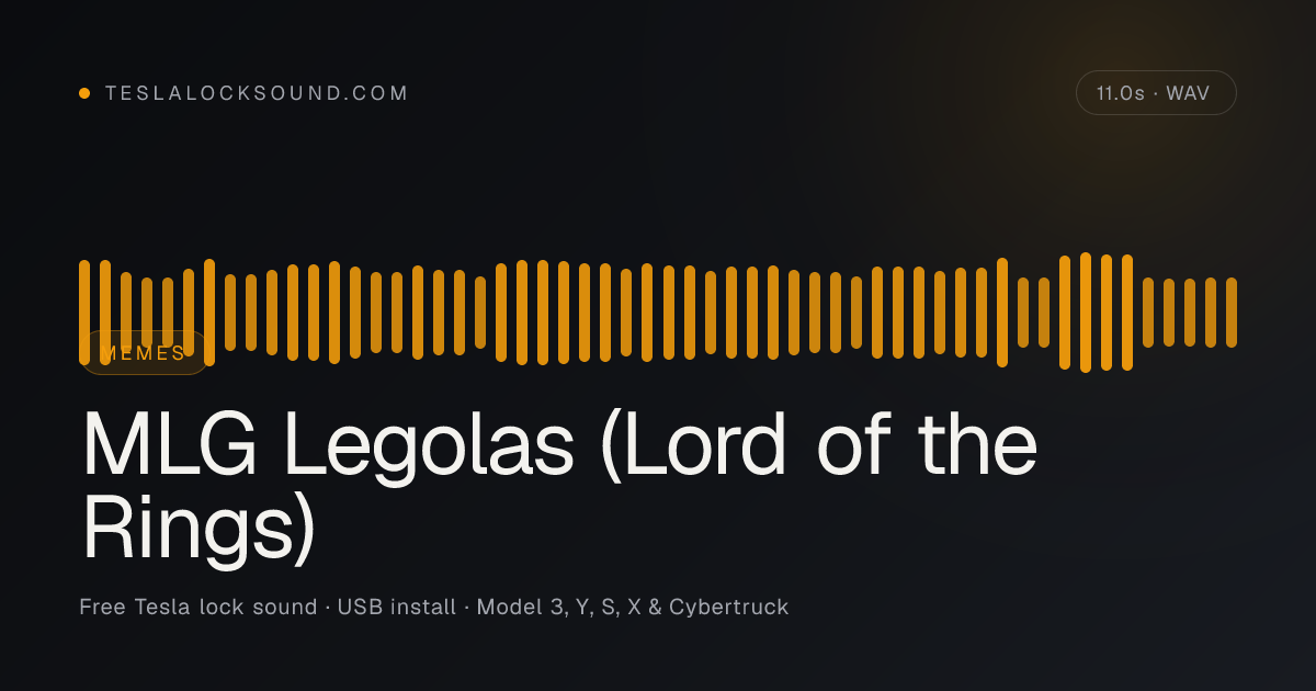MLG Legolas (Lord of the Rings) — Tesla Lock Sound (Free WAV Download)