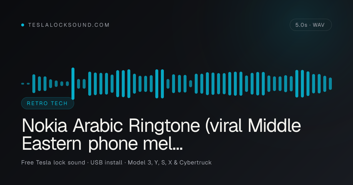 Nokia Arabic Ringtone (viral Middle Eastern phone melody) — Tesla Lock ...