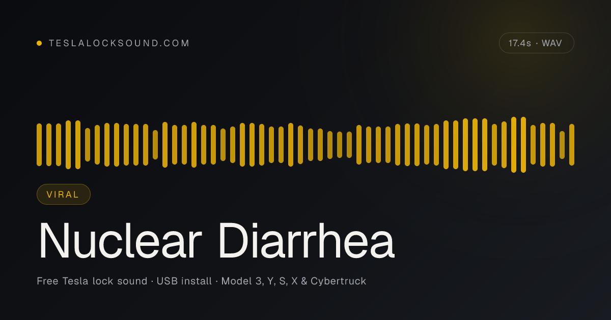 Nuclear Diarrhea — Tesla Lock Sound (Free WAV Download)
