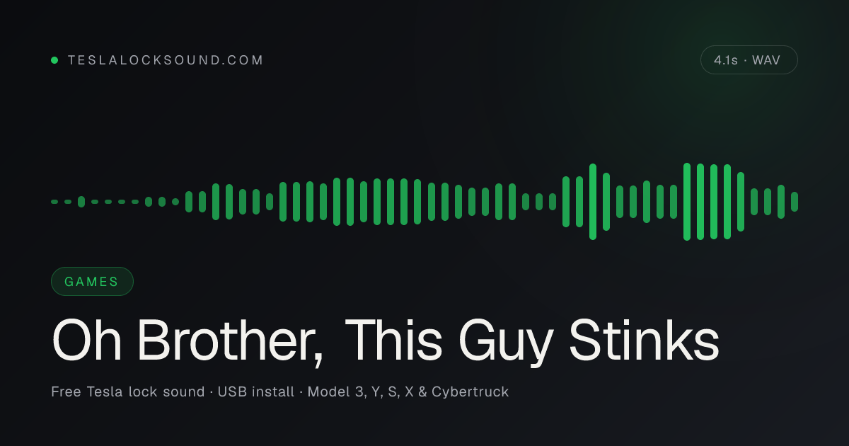 Oh Brother, This Guy Stinks — Tesla Lock Sound (Free WAV Download)