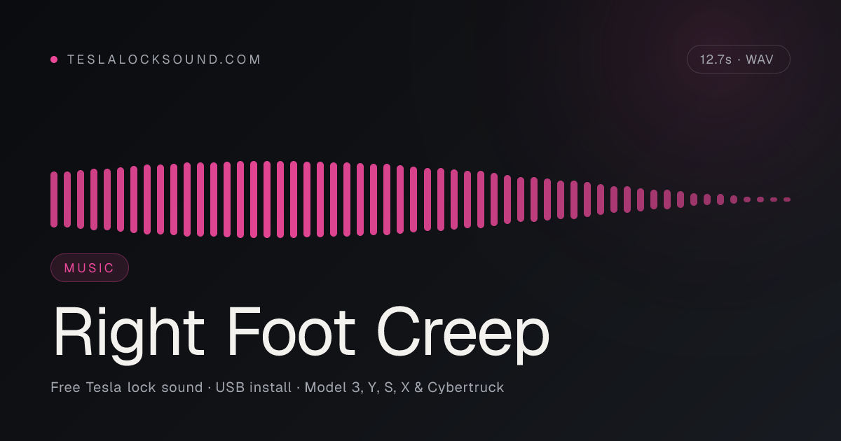Right Foot Creep — Tesla Lock Sound (Free WAV Download)