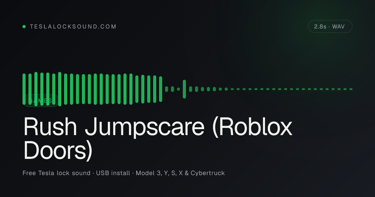 Rush Jumpscare (Roblox Doors) — Tesla Lock Sound (Free WAV Download)