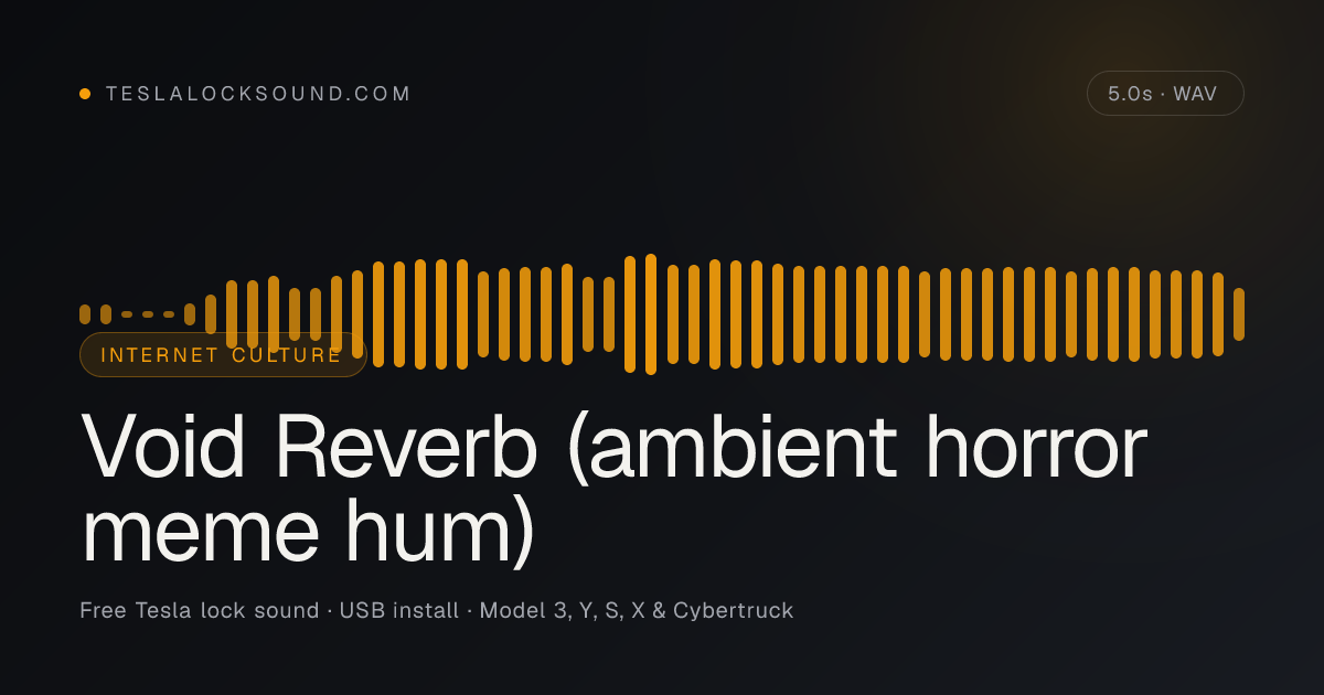 Void Reverb (ambient horror meme hum) — Tesla Lock Sound (Free WAV ...