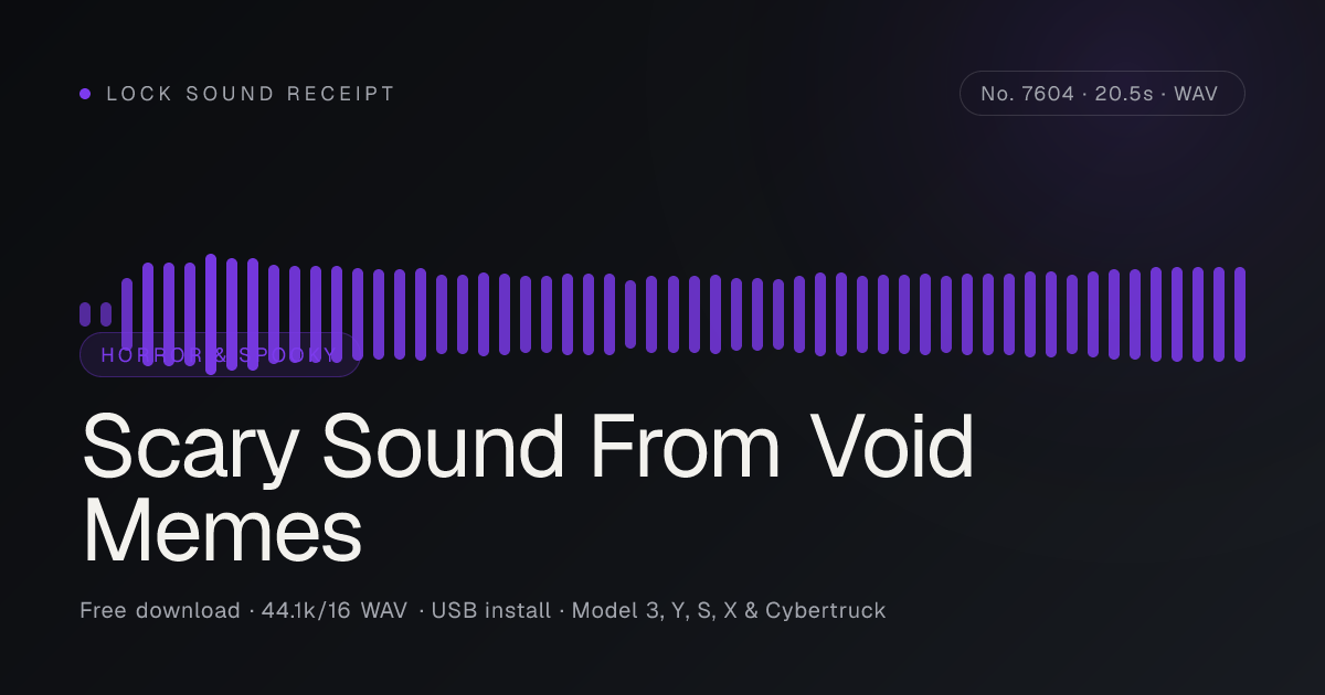 Scary Sound From Void Memes — Tesla Lock Sound (Free WAV Download)