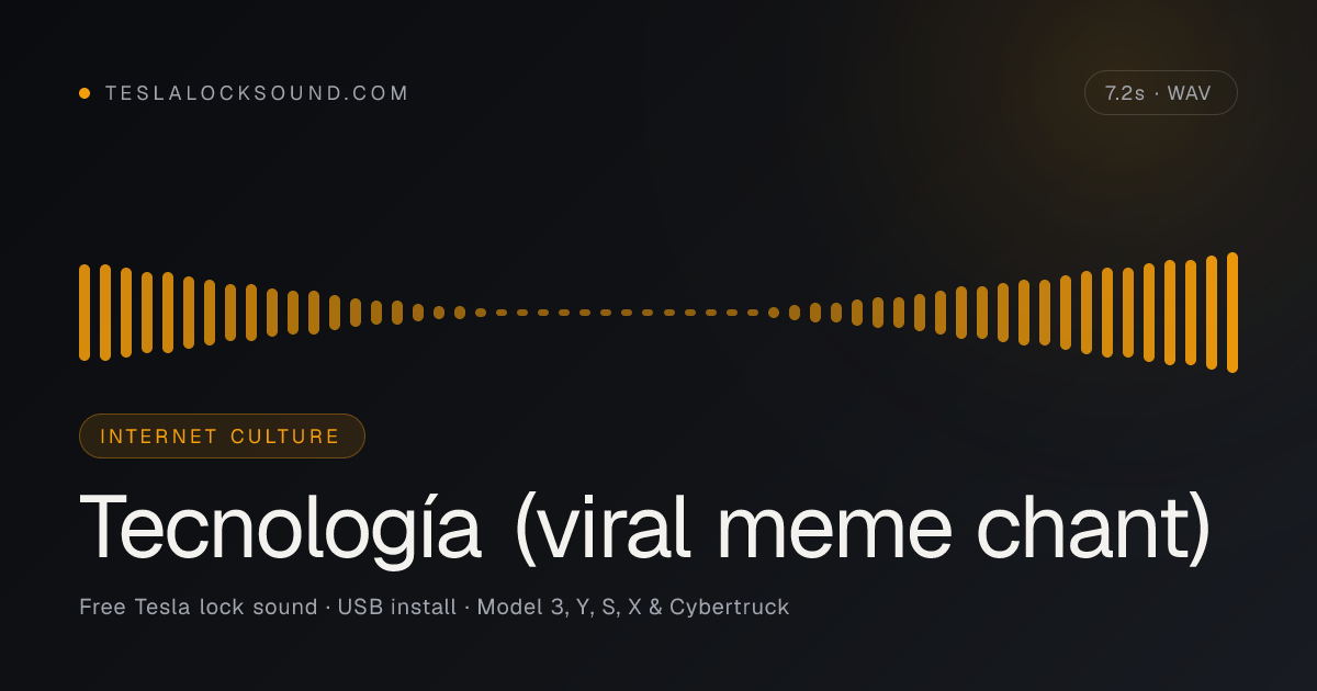 Tecnología (viral meme chant) — Tesla Lock Sound (Free WAV Download)