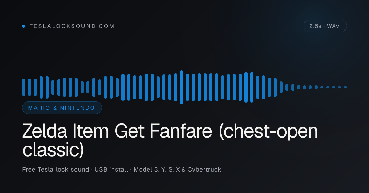 Zelda Item Get Fanfare (chest-open classic) — Tesla Lock Sound (Free ...